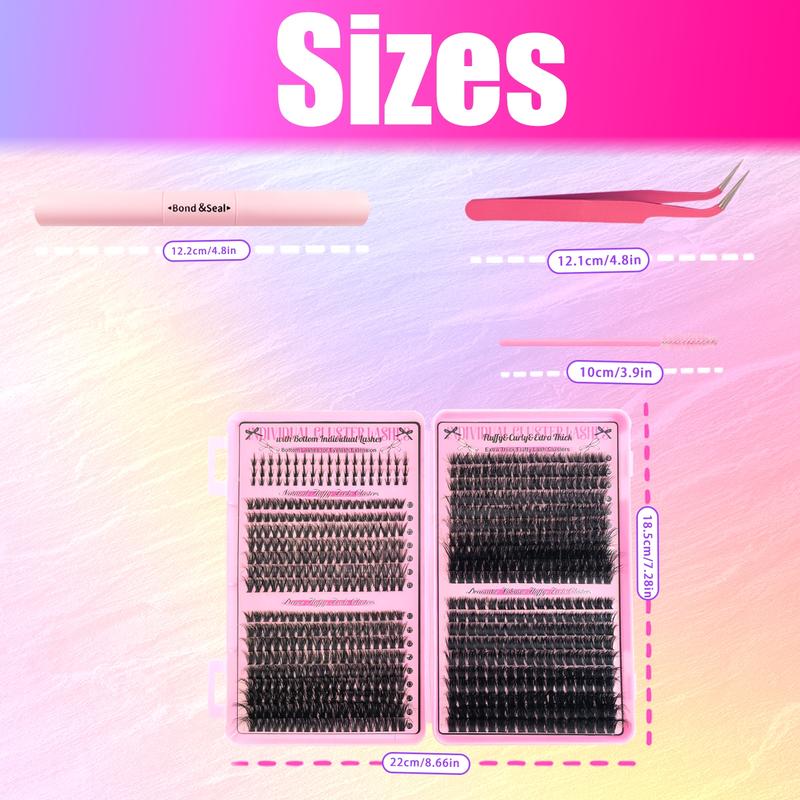 Eyelash Extension Kit, DIY Lash Kit, 1 Set False Eyelashes with Eyelash ...