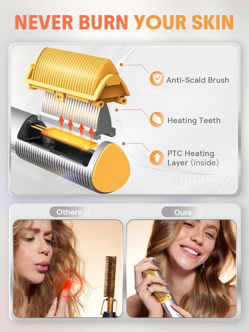 【BOGO SALE】SHEGLAM HAIR Sleek Chic 3D Thermal Straightening Brush,24K ...