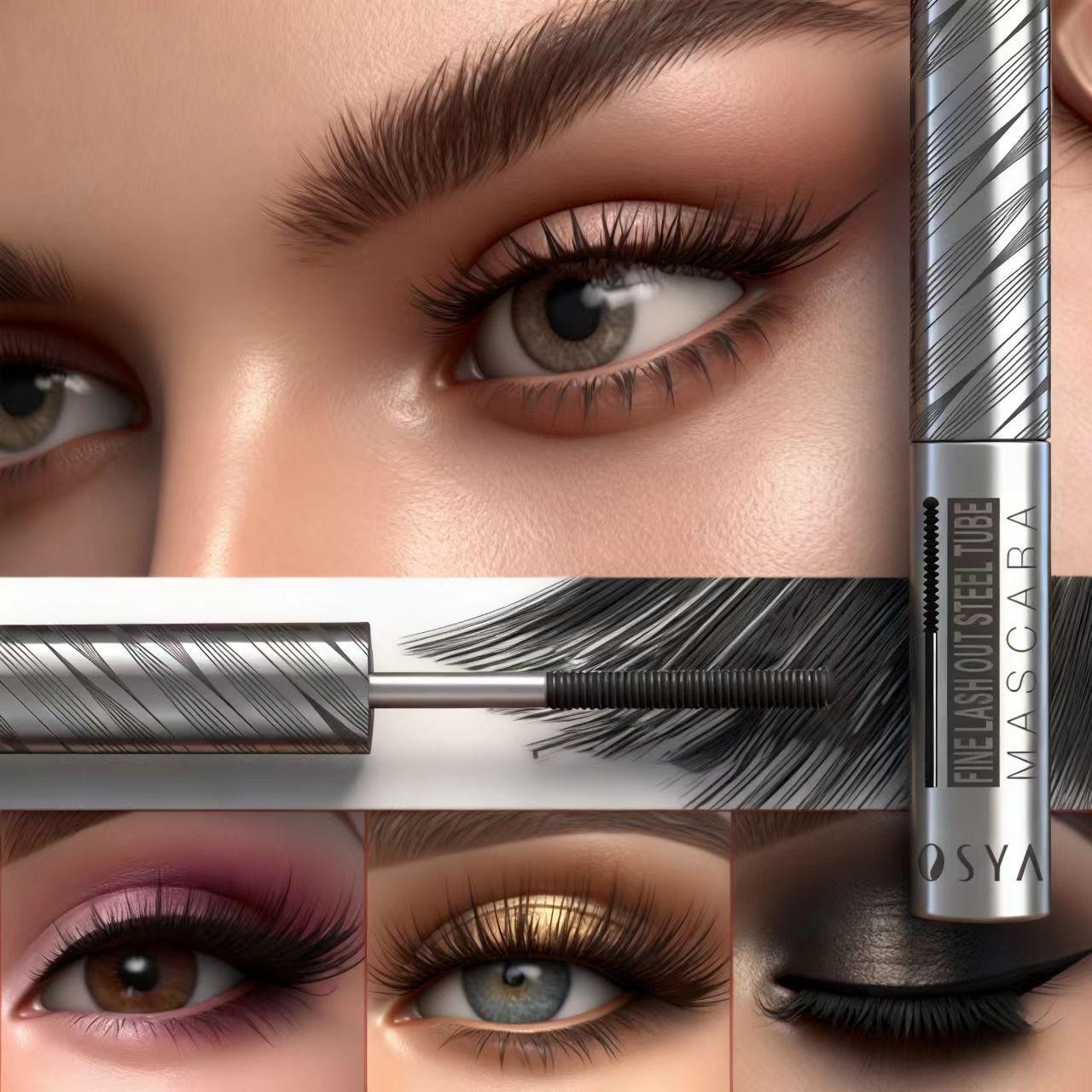 2-Color Waterproof Mascara, Sweatproof Formula, Enhances Density and ...