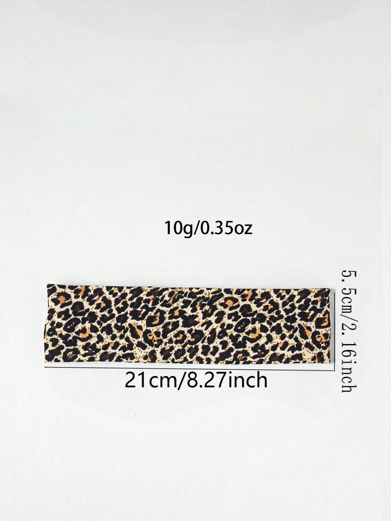 5pcs Headband Set Versatile Satin Leopard Print Headbands, Women ...