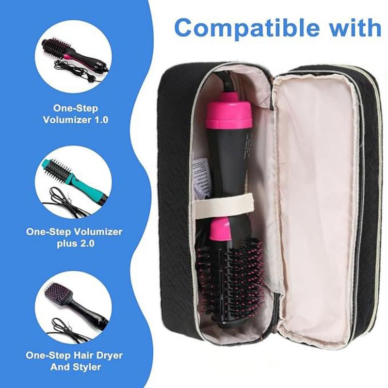 Travel Carrying Case for Hair Brush Styler Double layer Soft Storage ...