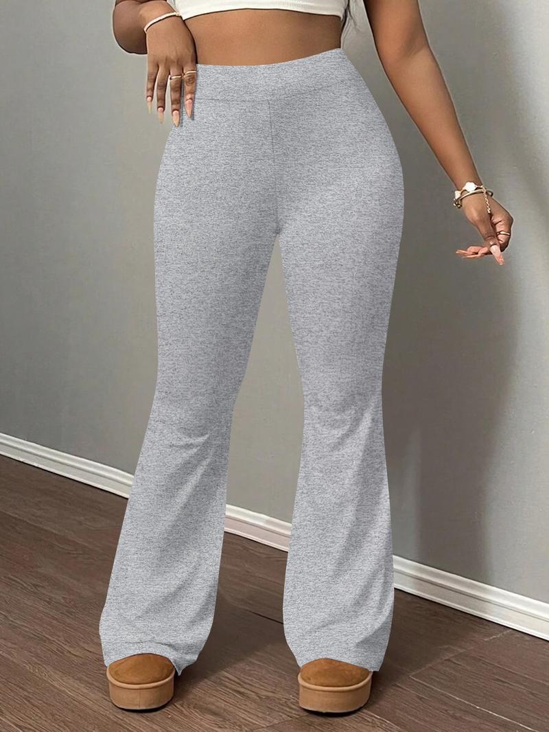 Women's Casual Slim Fit Flare Pants - Elastic Waist, Long - TikTok Shop