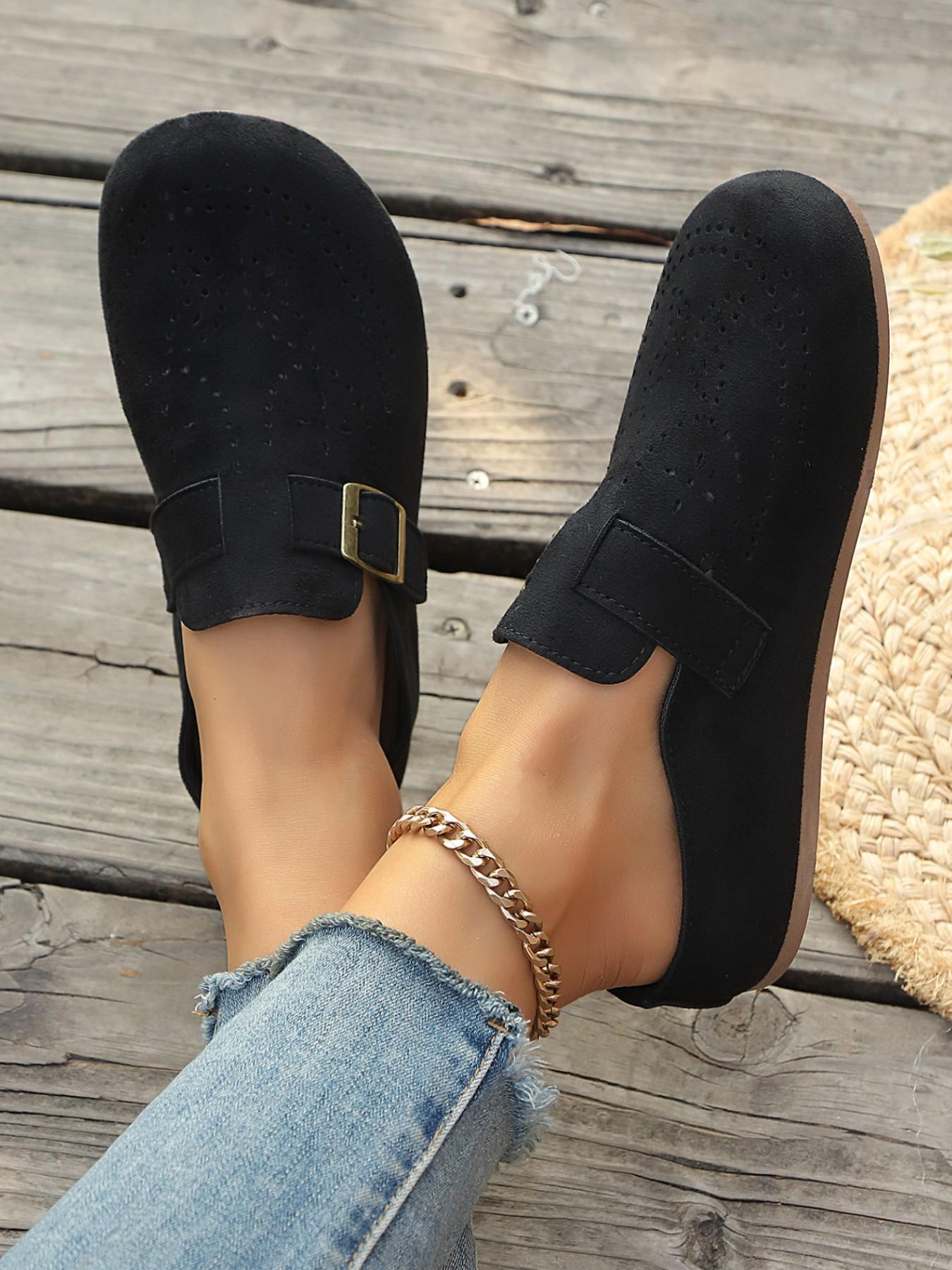 Women's Vintage Casual Slide Slippers, Textile Material, Rubber Sole ...
