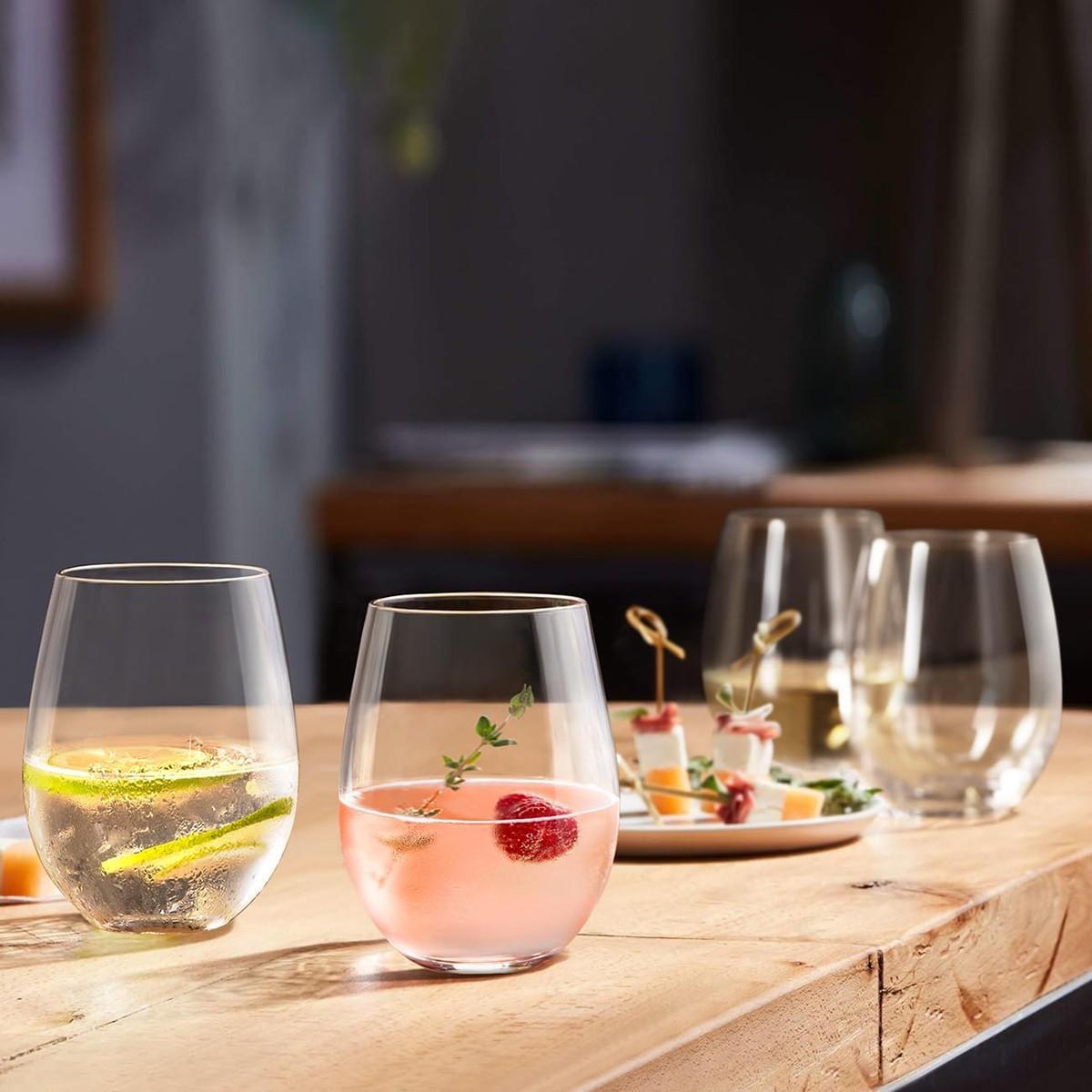 Drinking Glasses Set of 8, Includes 17oz Highball Glass and 18oz ...