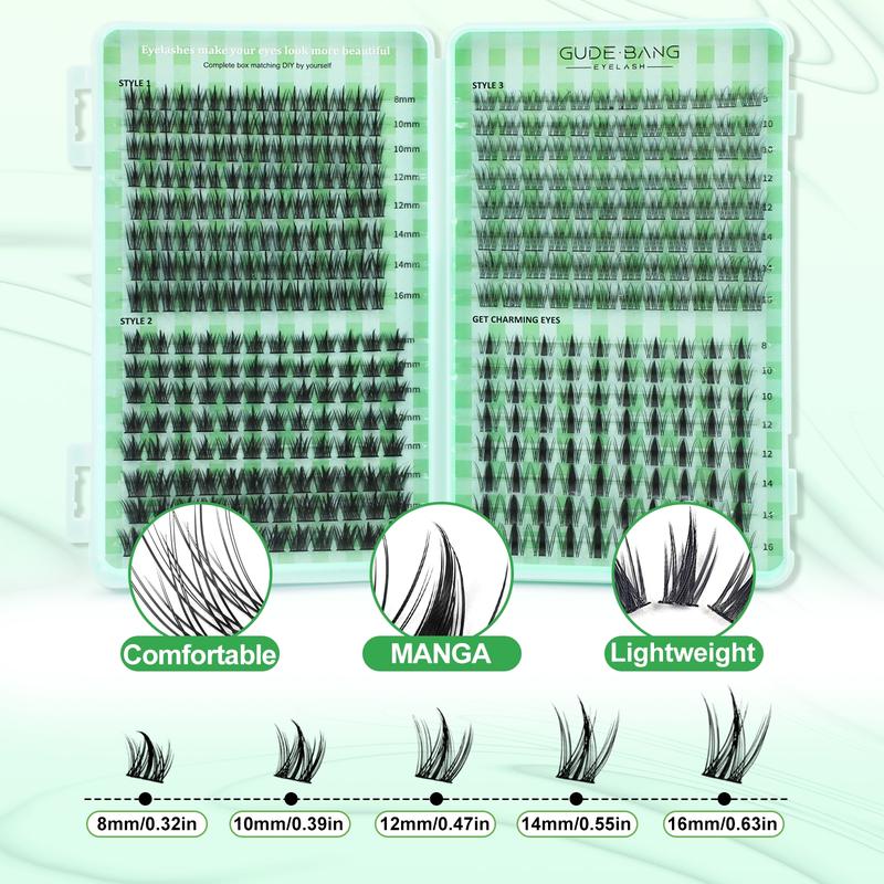 High-capacity false eyelashes in various styles, D-curved design, easy ...
