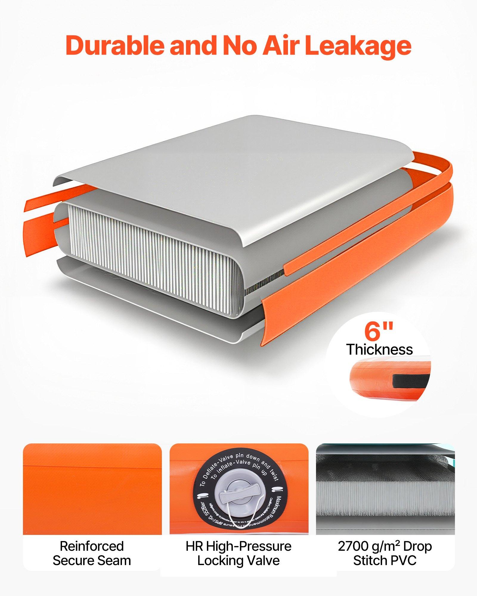 VEVOR Inflatable Floating Dock, 8 FT Inflatable Dock Platform, Non-Slip ...