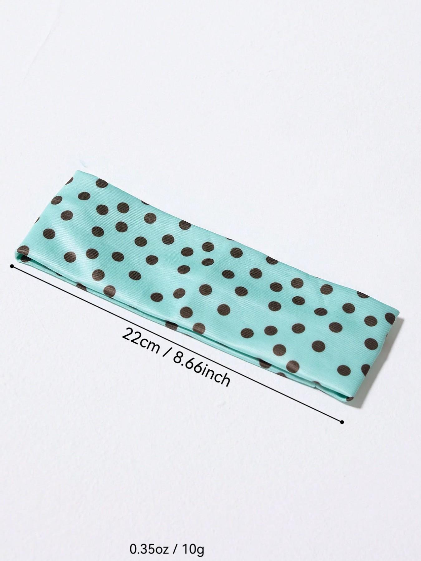 1pc Polka Dot Pattern Thick Elastic Secure Fit Headband, Beautiful ...
