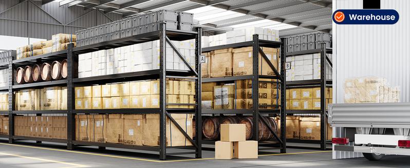 Yizosh 79" W Metal Garage Storage Shelves,Heavy Duty Adjustable Steel ...