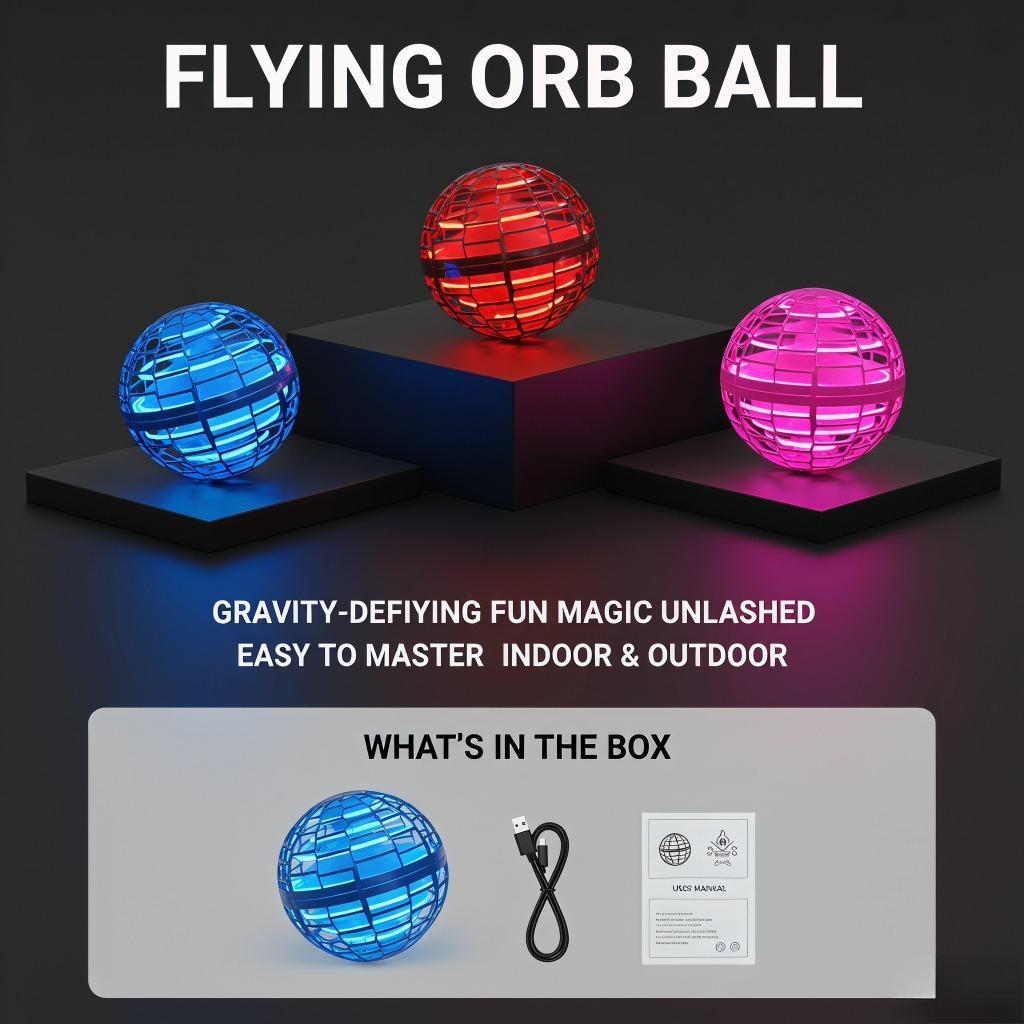 Levitating Induction Flying Ball, Glow Gyro for Fingertip Play, Sports ...