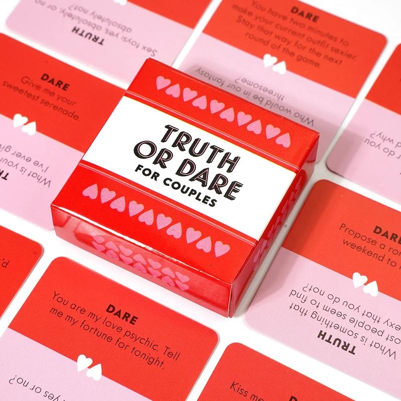 Couple Truth or Dare Mini Card Game, 50 Ambiguous Questions & Topics ...
