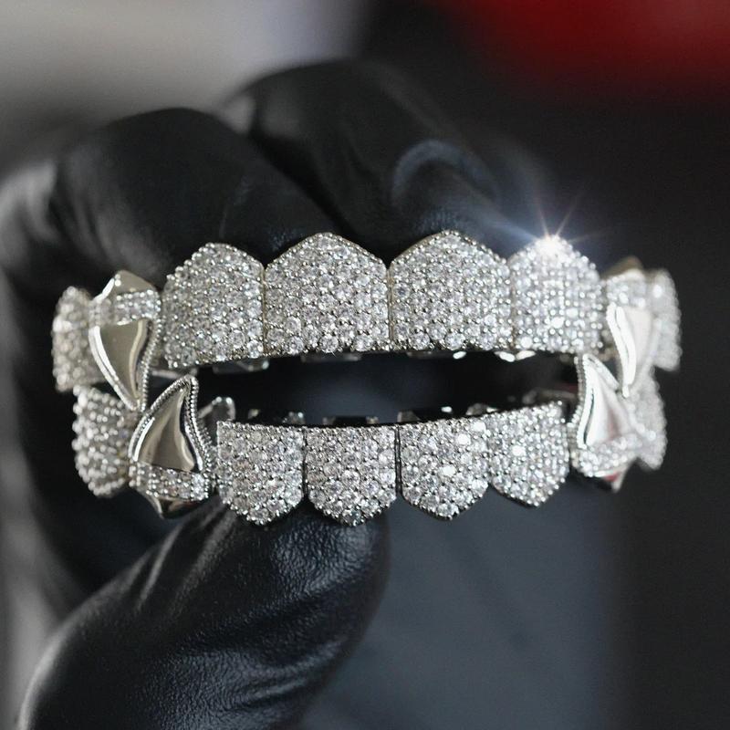 2 Pcs Vampire Teeth Grillz Set - Street Style Hip Hop Punk Rapper ...