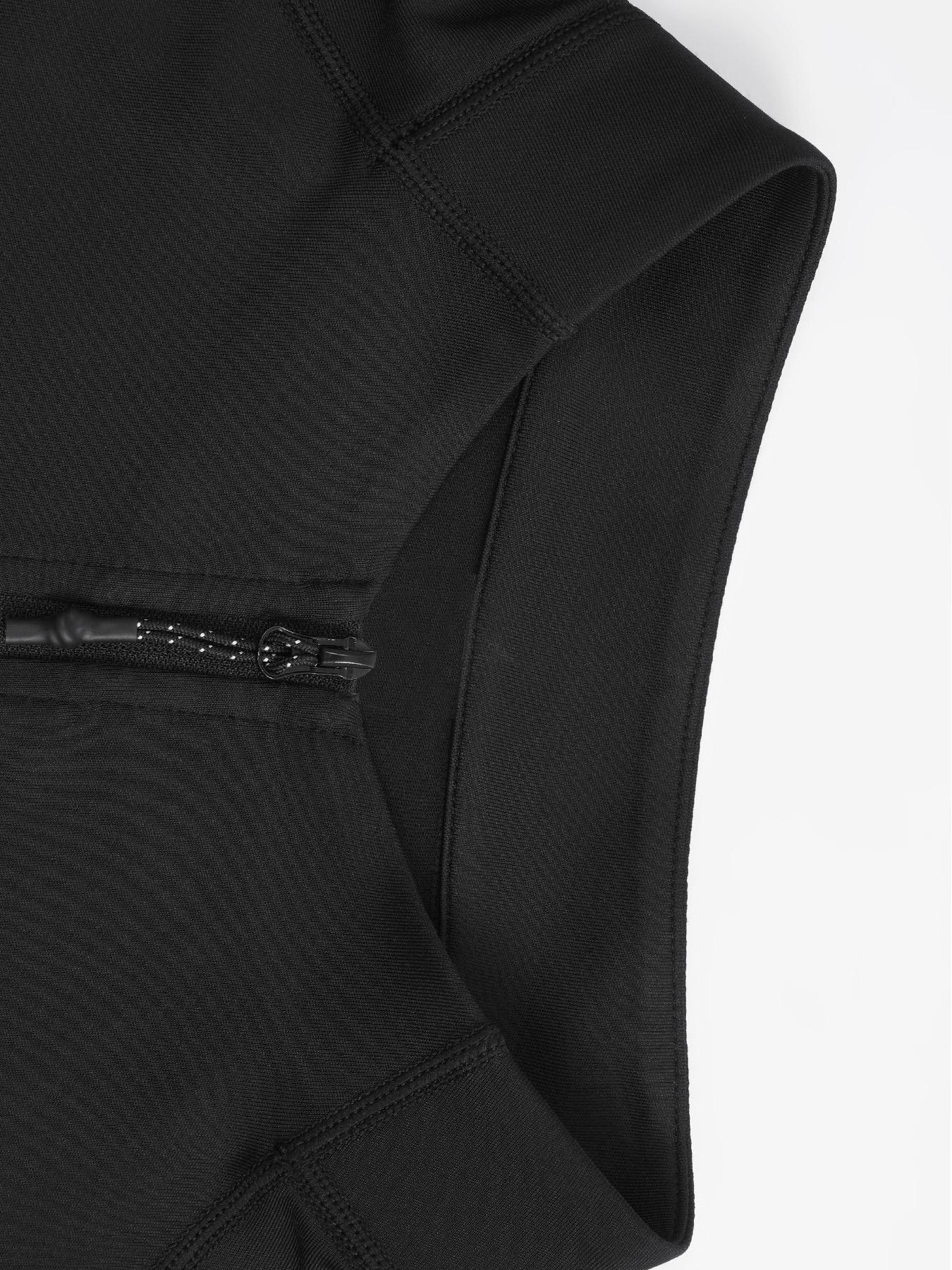 Men's Fitness Half-Zip Long Sleeve Top, Dumbbell Graphic, Breathable ...