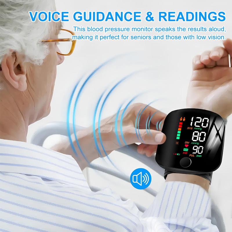Rechargeable Wrist Blood Pressure Monitor for Home Use - LED Display ...