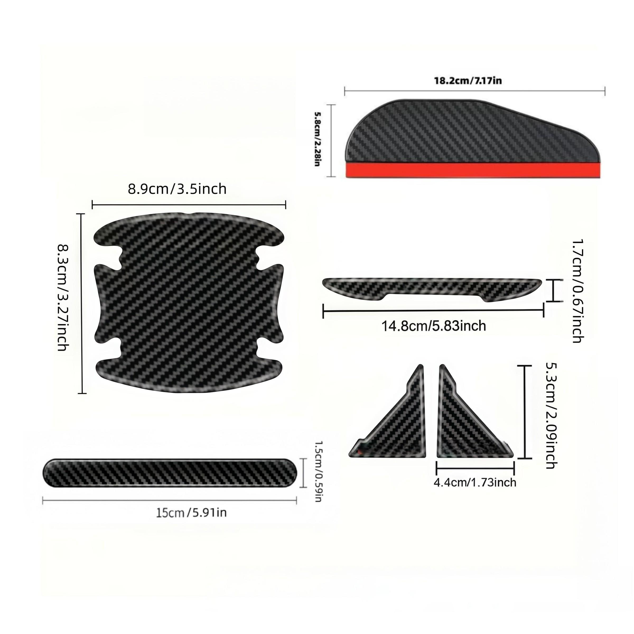 8/18 Pcs Car Door Handle Scratch Guard Stickers, Rearview Mirror Rain ...