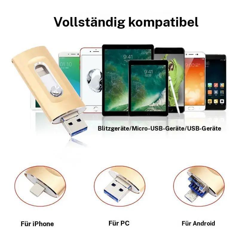 3 in 1 Flash Drive, Portable Flash Drive, High Speed USB 3.0 Memory ...