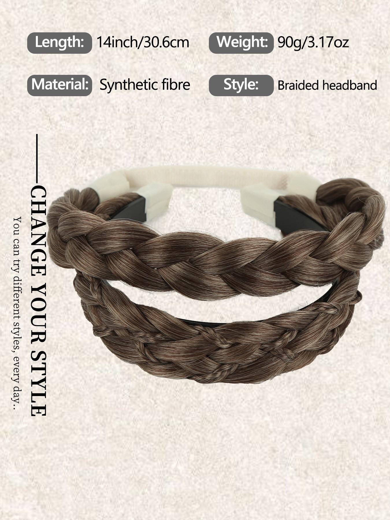 14Inch Elegant Braided Headband Set For Women Features A Braided ...