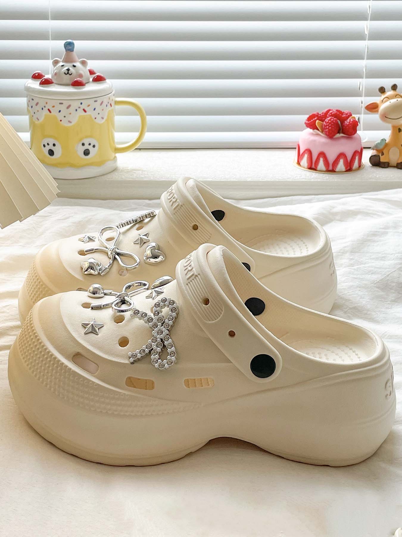 Summer New Sweet Cool Girl Style Open Toe Holey Shoes, Eva Thick Sole ...