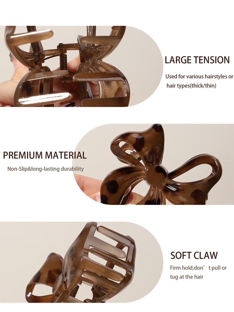 4pcs bow hairpin simple casual ladies hair clip, daily matching clothes ...
