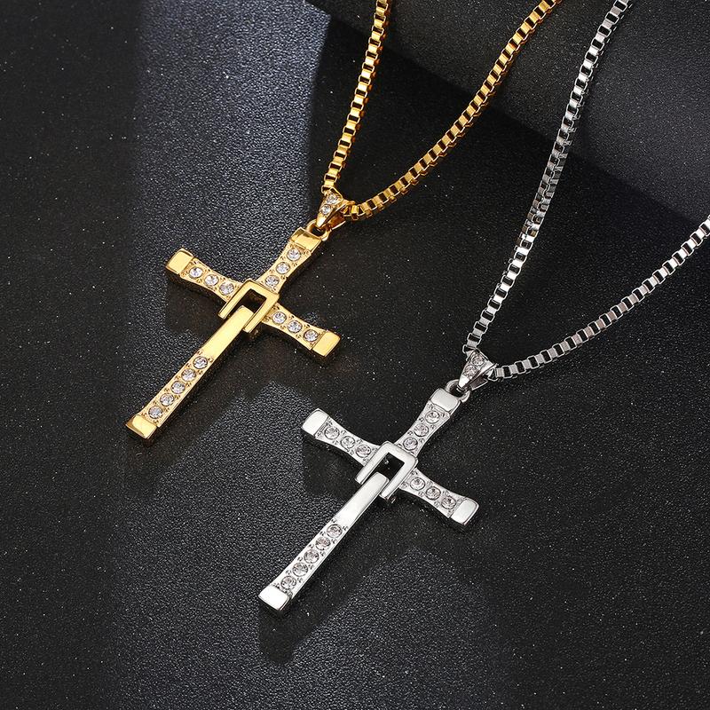 Fast and Furious Cross Necklace Unisex Fashionable Movable Pendant ...