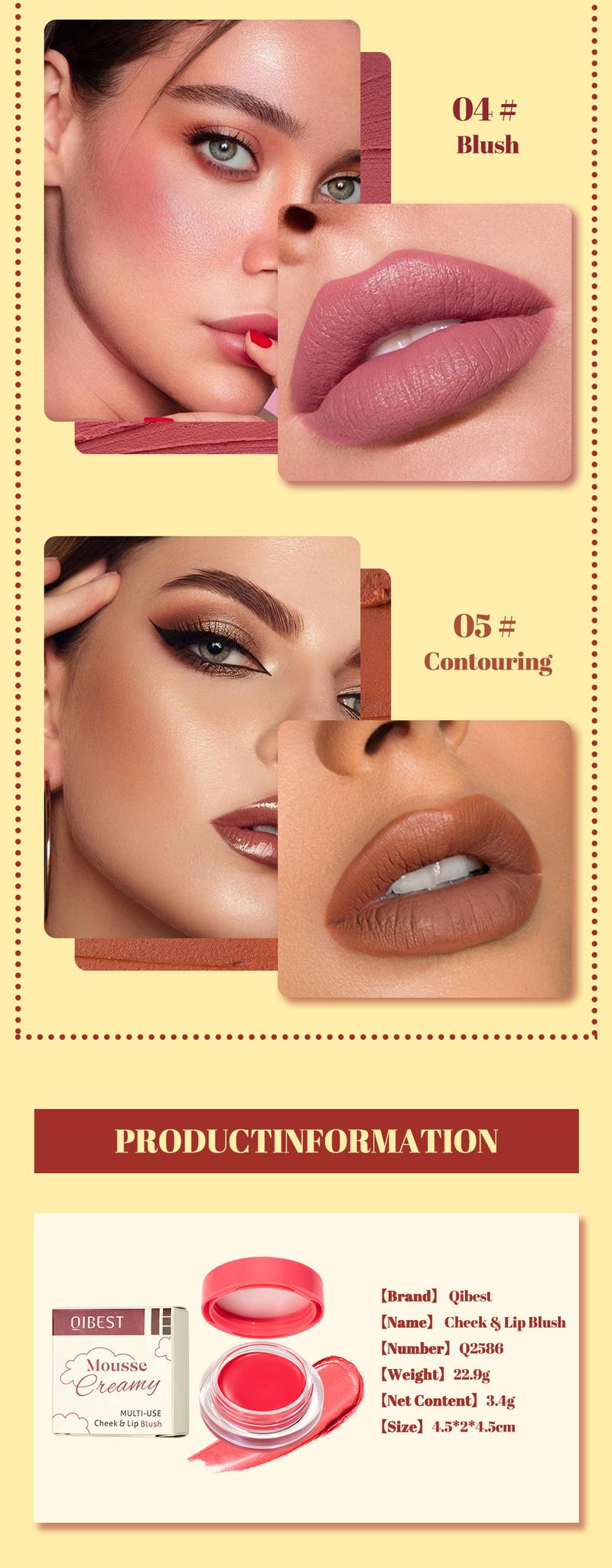 All Purpose 2 in 1 Lip Gloss and Blush Smooth Long Wear Transfer ...