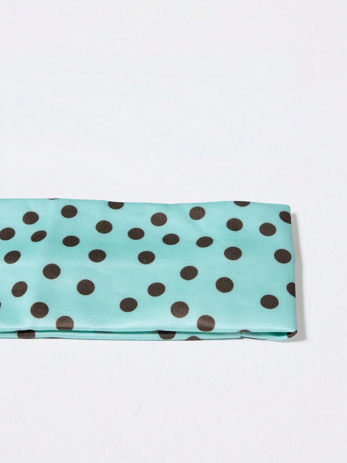 1pc Polka Dot Pattern Thick Elastic Secure Fit Headband, Beautiful ...