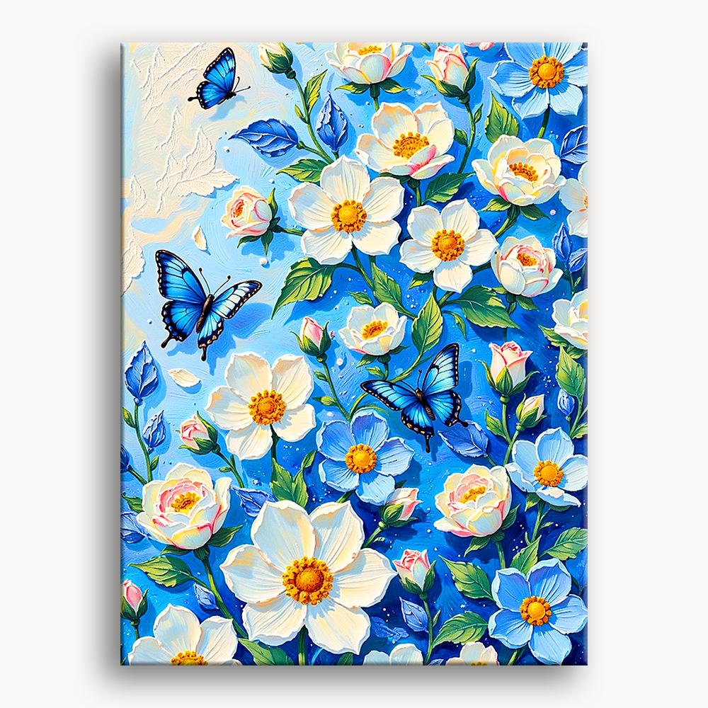 Floral Harmony in Flight DIY Paint By Numbers Kit-Framed & Unframed ...