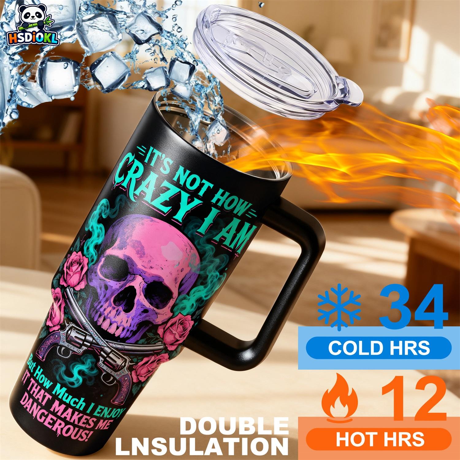 Stainless Steel Insulated Tumbler with Lid, Vacuum Insulated Cups, 40oz ...