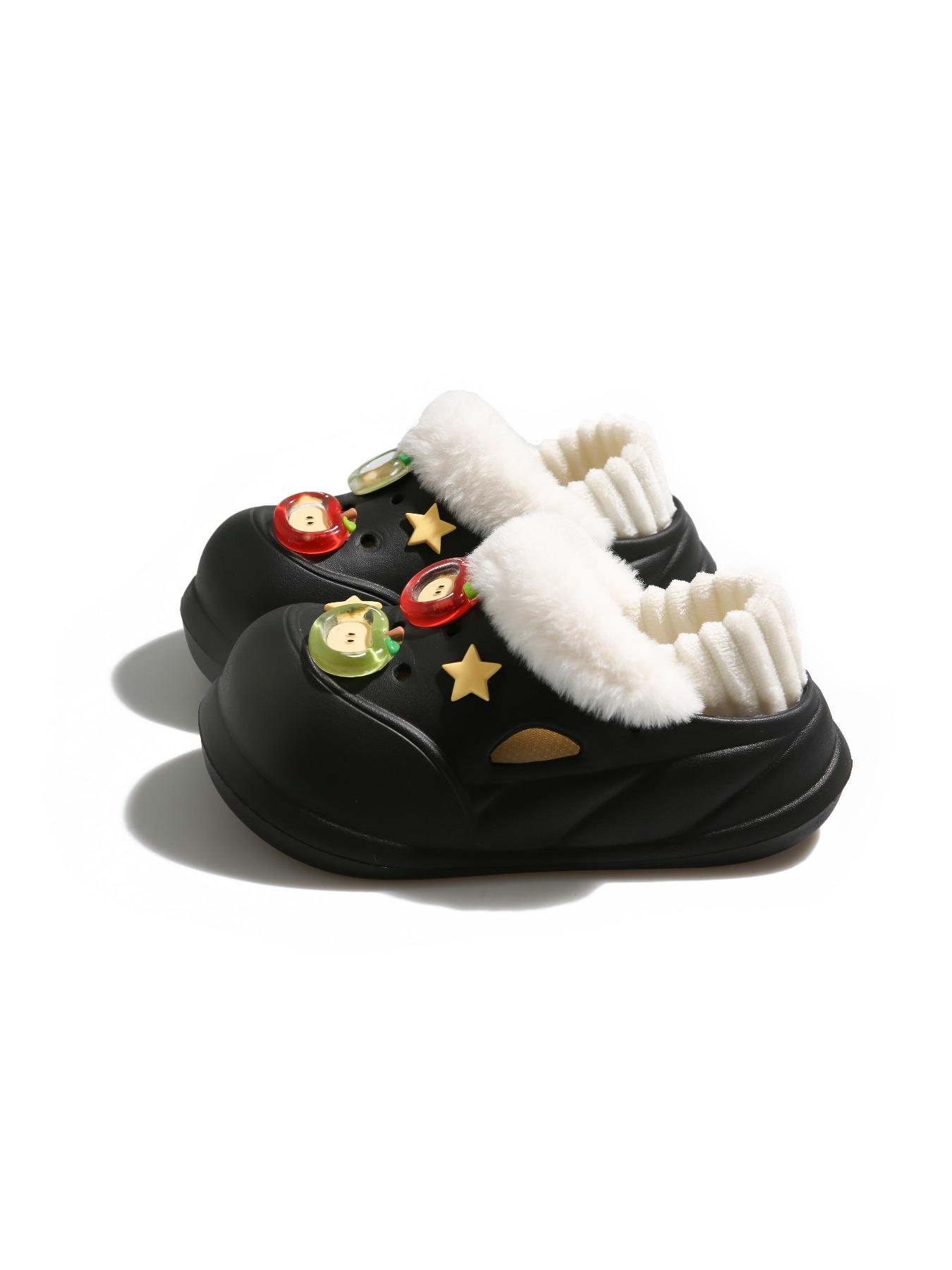 Women's Winter Cute Cartoon Thick Sole Shoes - Warm & Anti-Slip ...