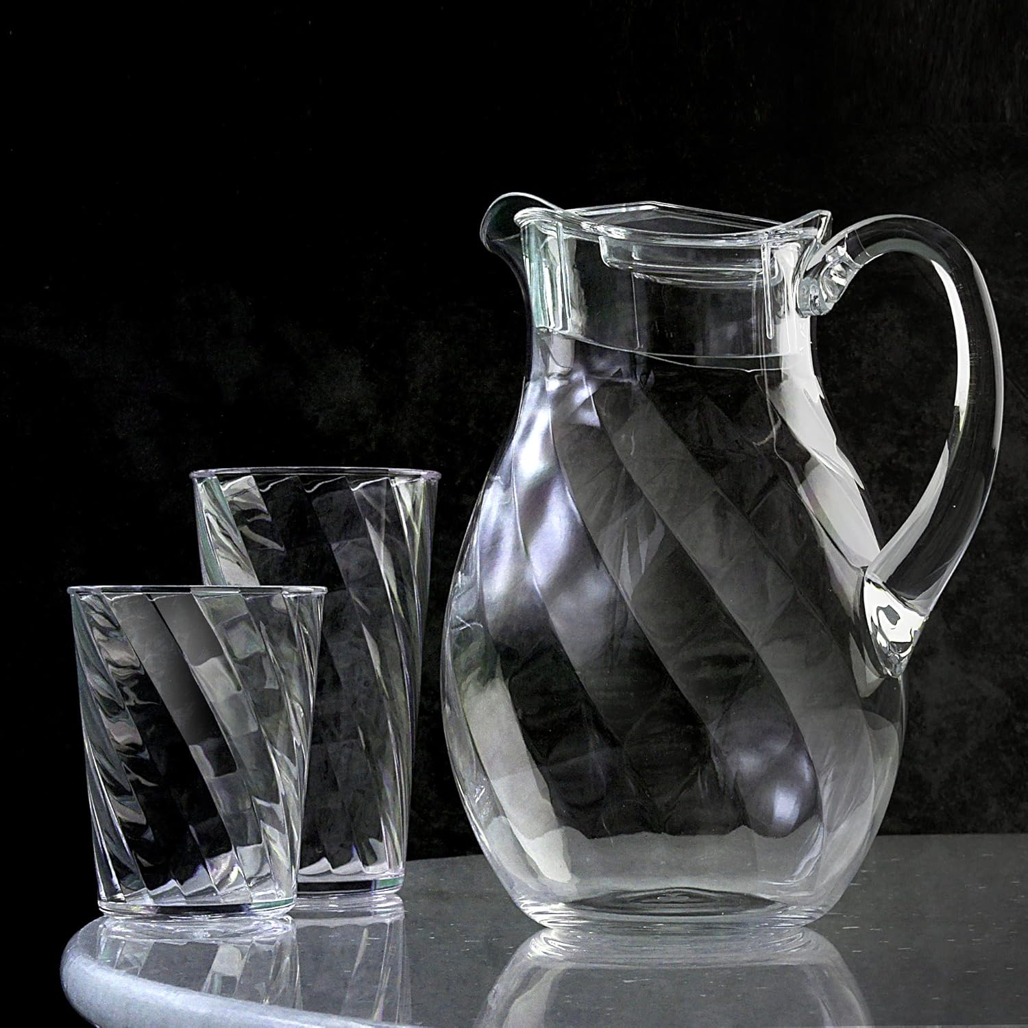 - Glacier - 18-Ounce Plastic Tumblers (Set of 8), -Clear Plastic Cups ...