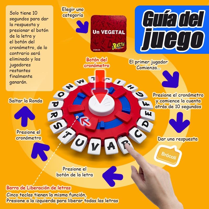¡BASTA! Spanish Word Game - Electronic Fast-Paced Party Board Game with ...