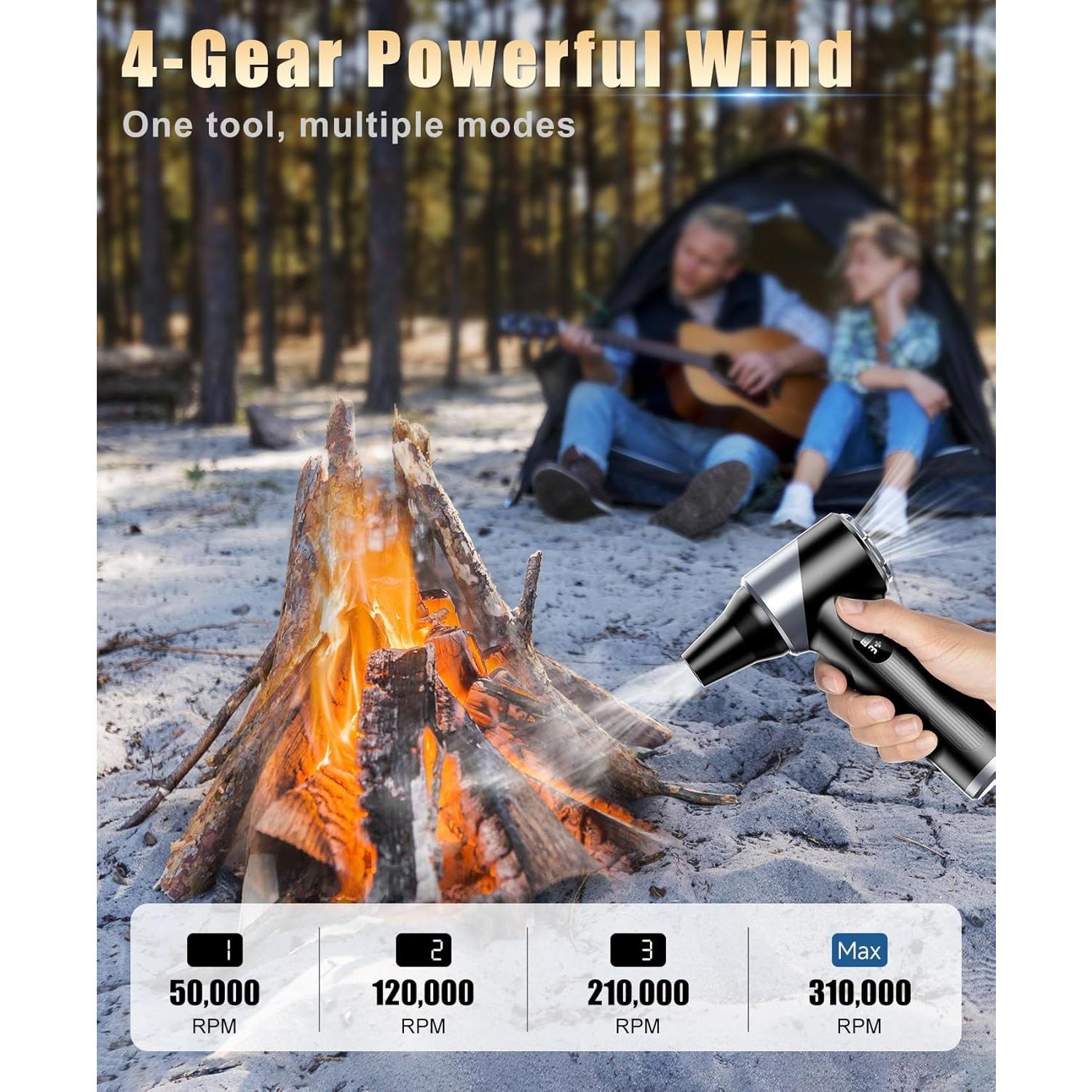 Duster-310,000RPM Cordless Air Blower with LED Light, 4 Gear Adjustable ...