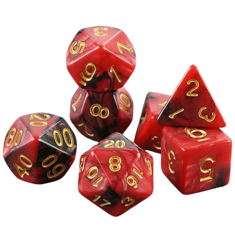 Dnd Dice Set, 7 Multi-Faced Dice, Role-Playing Dnd Trpg Board Game Dice ...