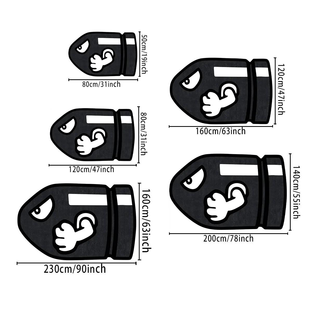 Creative Cartoon Missile Pattern Rug, Soft Comfortable Bedroom Carpet ...