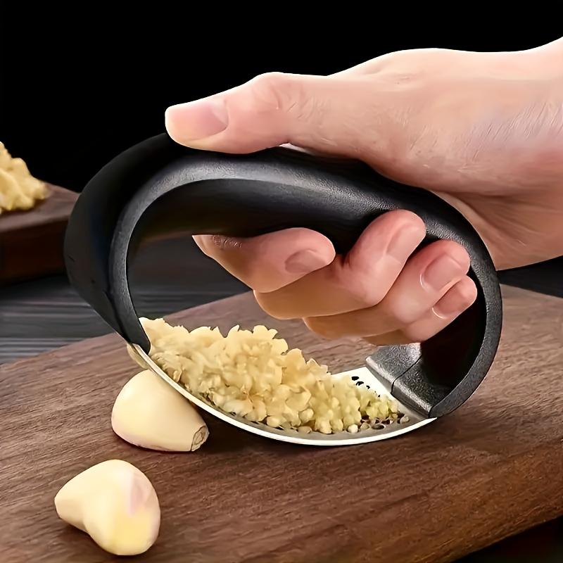Ergonomic Stainless Steel Garlic Press, Manual Vegetable and Fruit ...