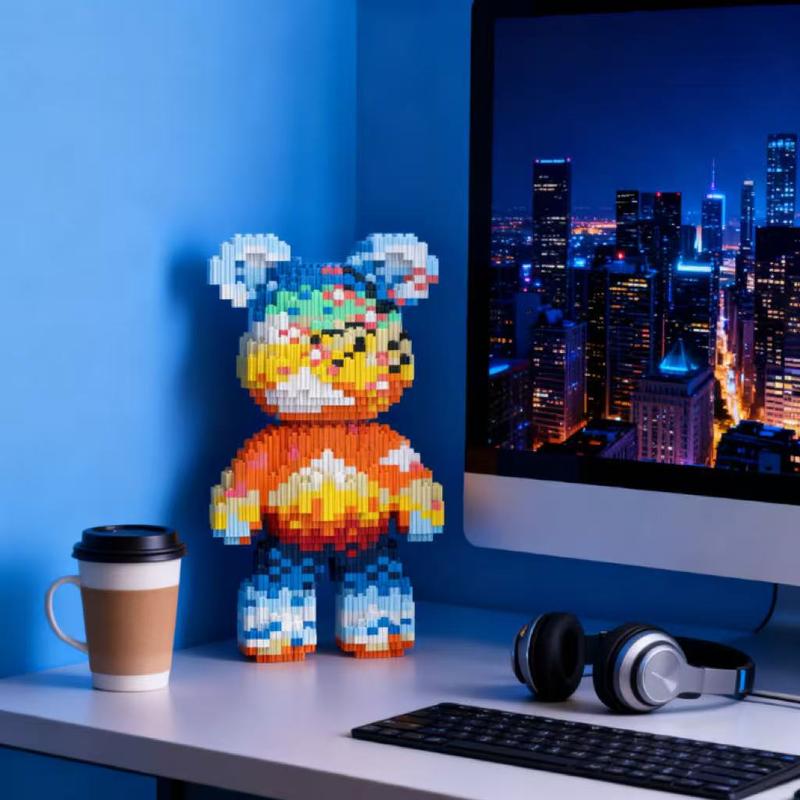 Wwjd Valentine's Day Crystal Broken Hole Bear Building Blocks 3D Puzzle ...