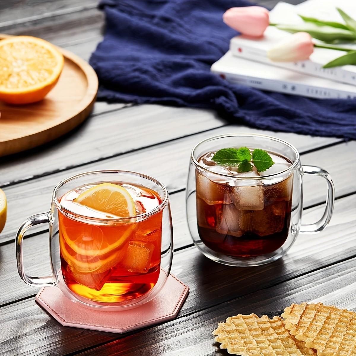 200ML Dual-Layer Glass Coffee Cup, High Borosilicate Insulated Thermal ...
