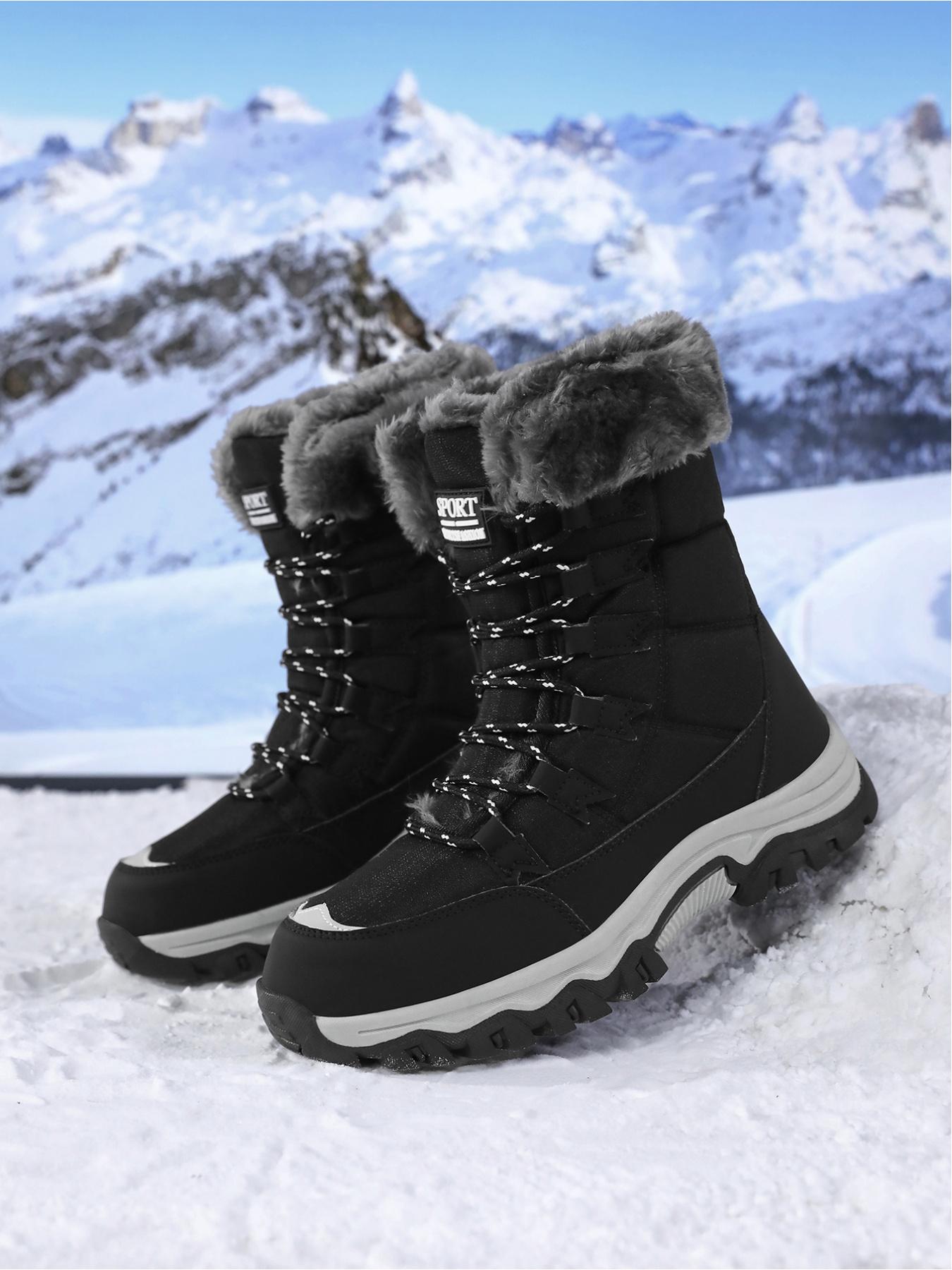 Women's Fleece-Lined Beige Snow Boots - Stylish & Cozy - TikTok Shop