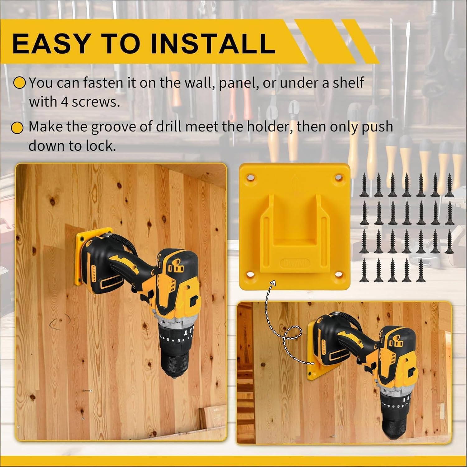 holder and tool holder For 20V 12V Drill Tool Mount wall mount 5 count ...