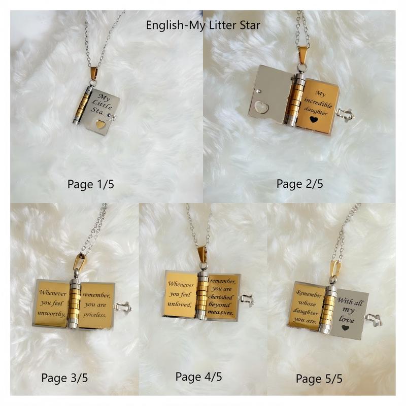 My Little Star Book Necklace for Daughter – Meaningful Jewelry Gift for ...