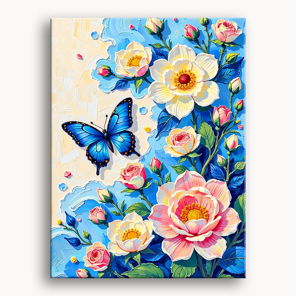 Floral Harmony in Flight DIY Paint By Numbers Kit-Framed & Unframed ...