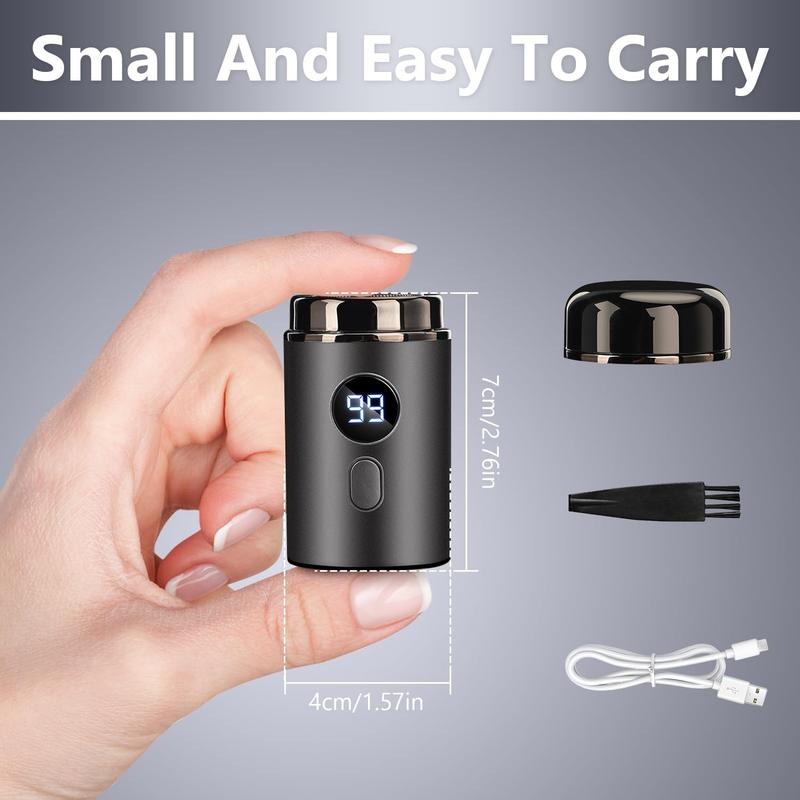 Mini Cordless Electric Shaver for Men – Travel Size Beard Trimmer, 3D ...