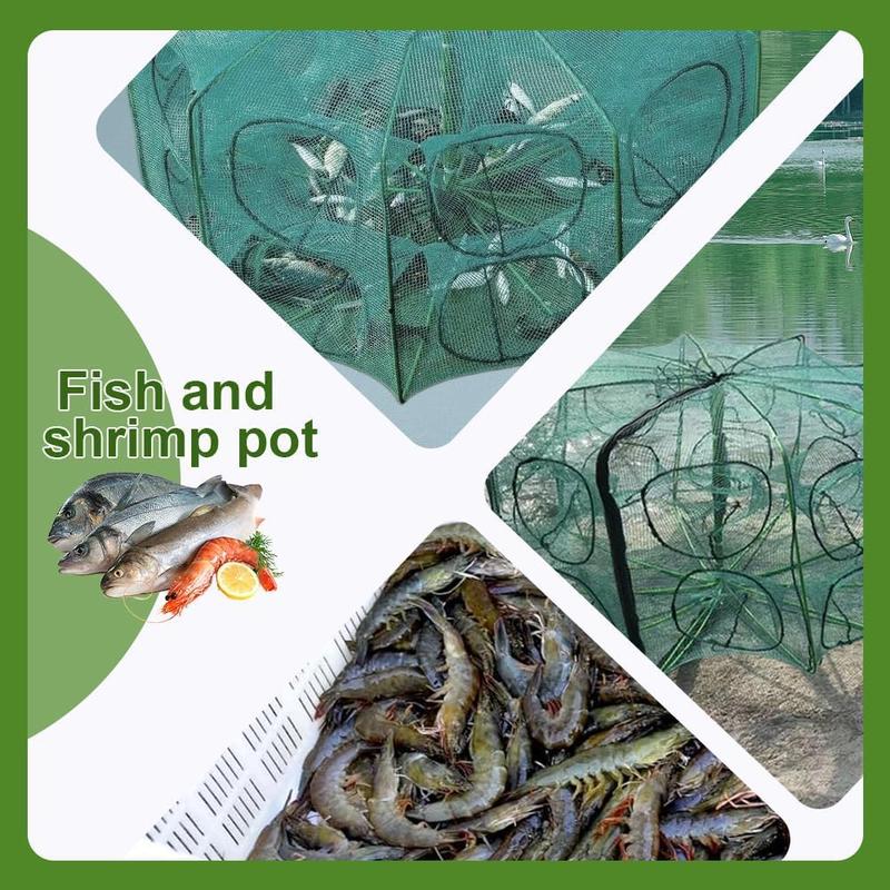 Automatic Folding Reinforced Durable Fishing Mesh Fishing Trap Net Set ...