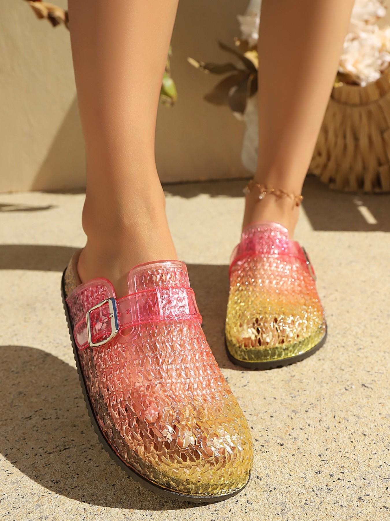 Women's Flat Roman Hollow Out Breathable Sandals, Slipper, Round Toe ...
