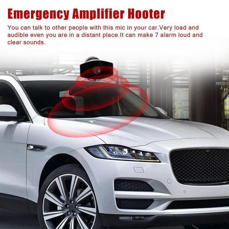 12V 80W 135dB 7-Tone Car Warning Siren Horn Mic PA Speaker System Auto ...