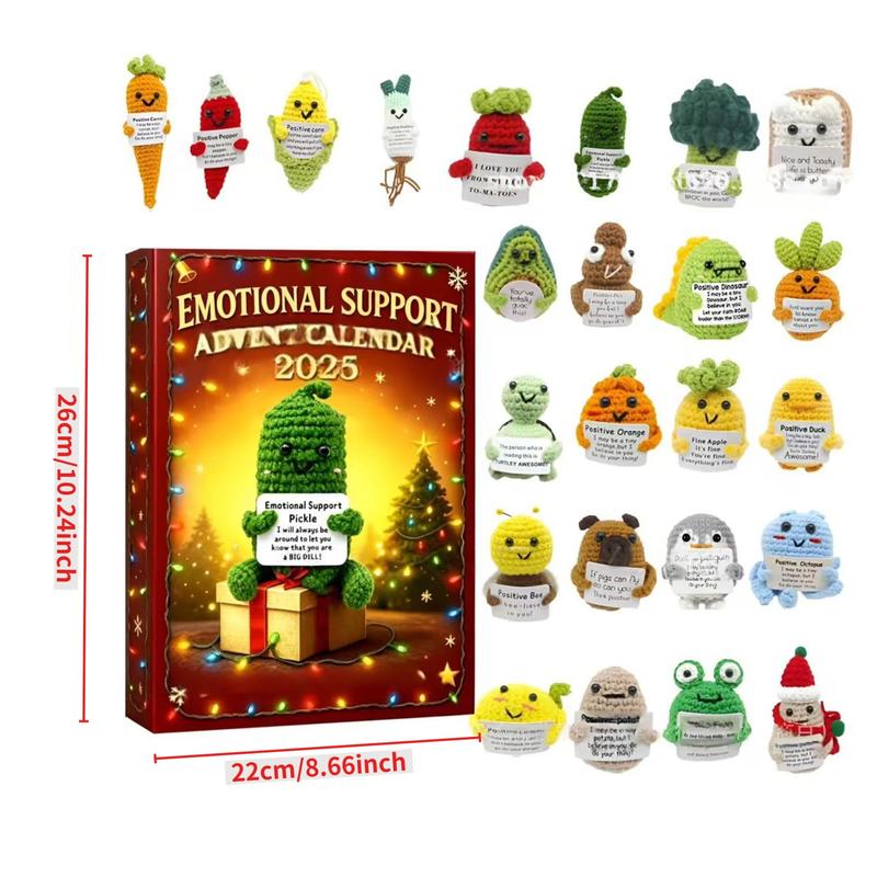 2D Acrylic Flat Emotional Support Advent Calendar, 24 Unique Tokens ...