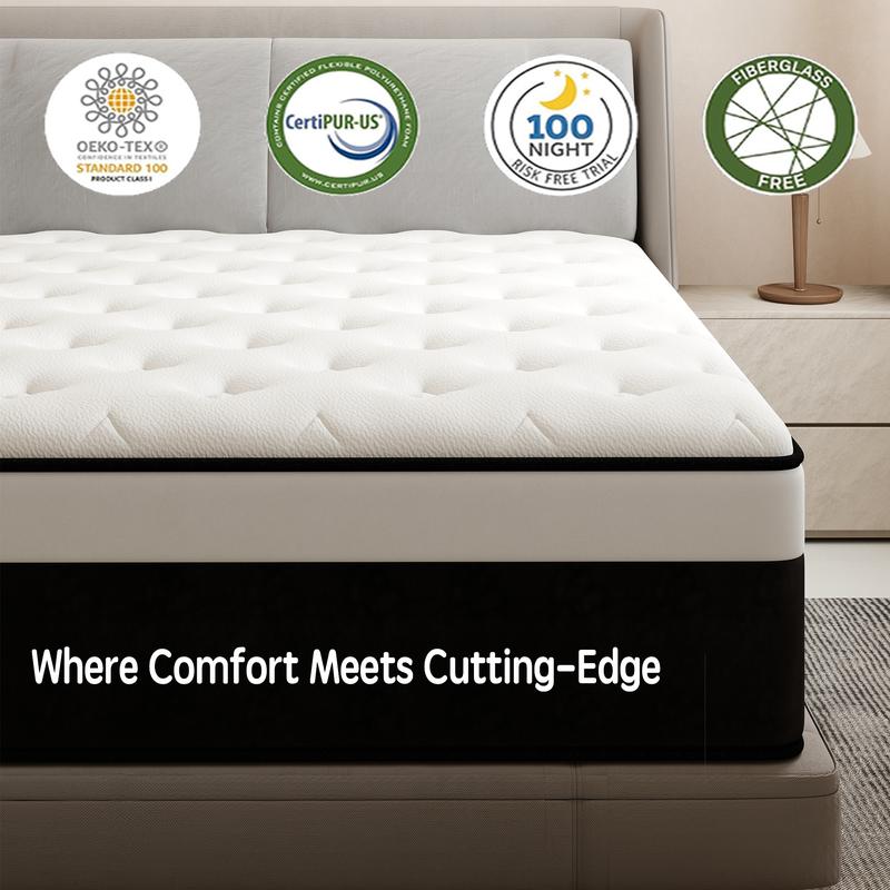 12/14inch Twin Full Queen King Size Mixed Mattress Box-Ergonomic Memory ...