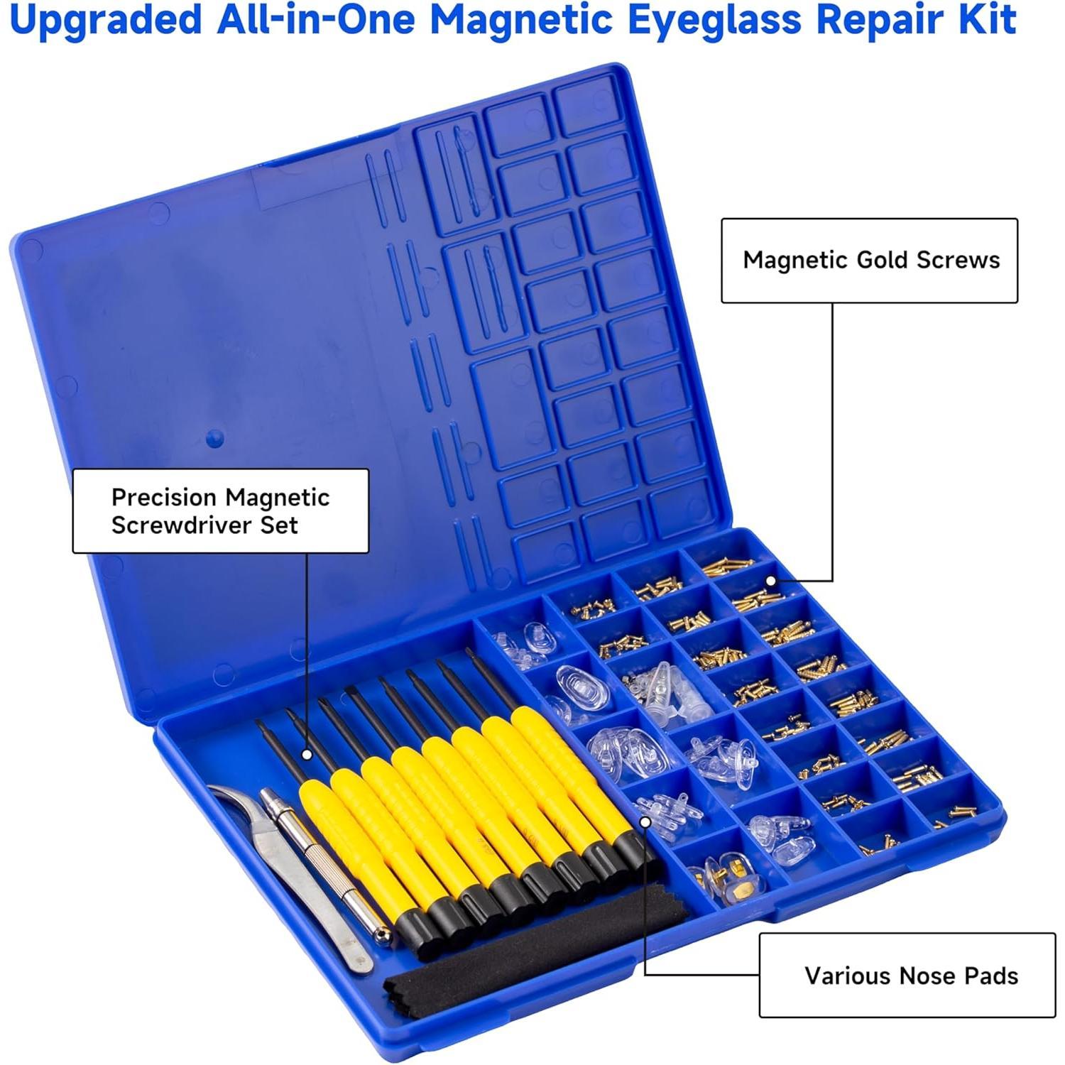 Eyeglass Repair kit with Screw, Upgraded -in- Eye Glass Repairing Kit ...