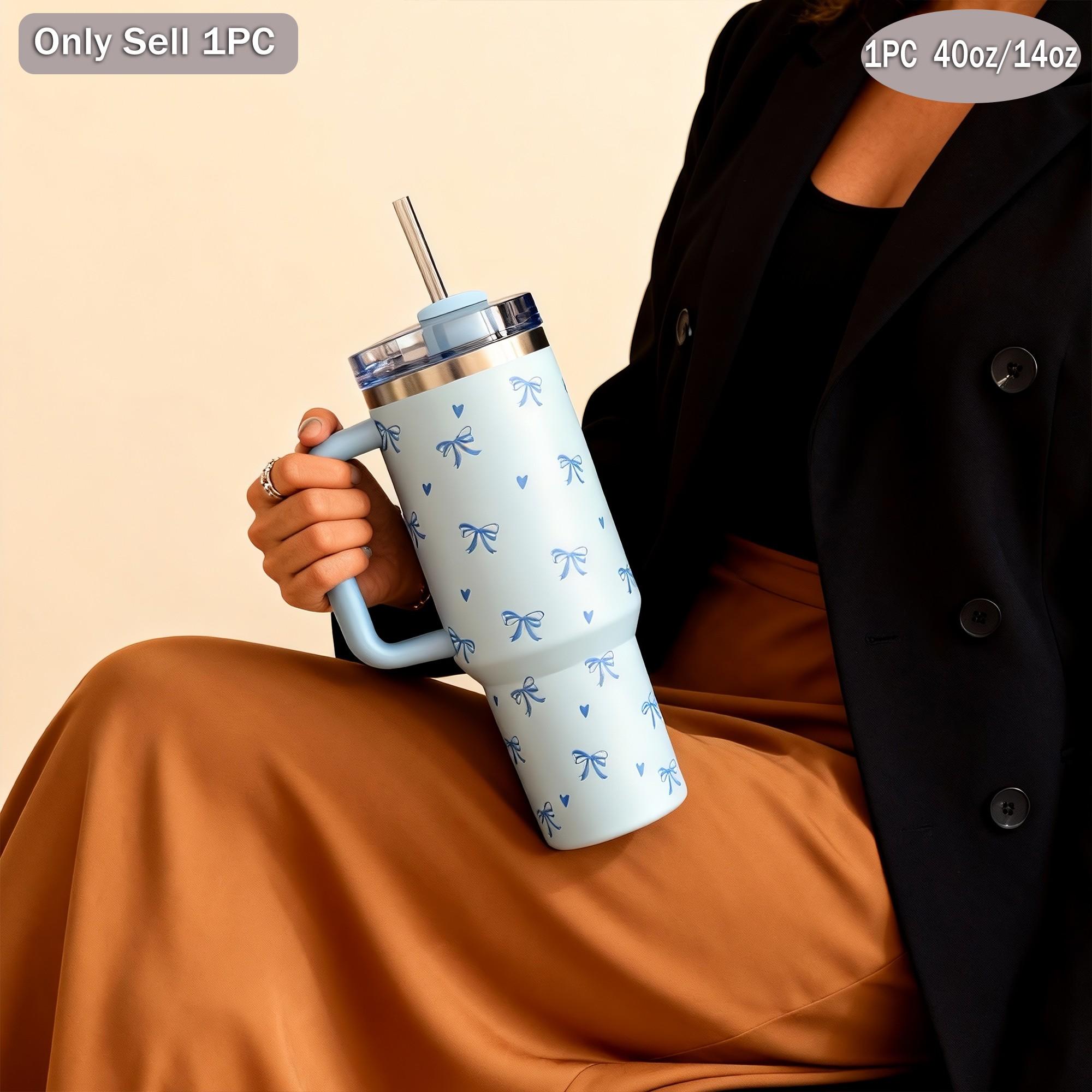 1200ML Heart Butterfly Cup, Stainless Steel Insulated Travel Mug ...