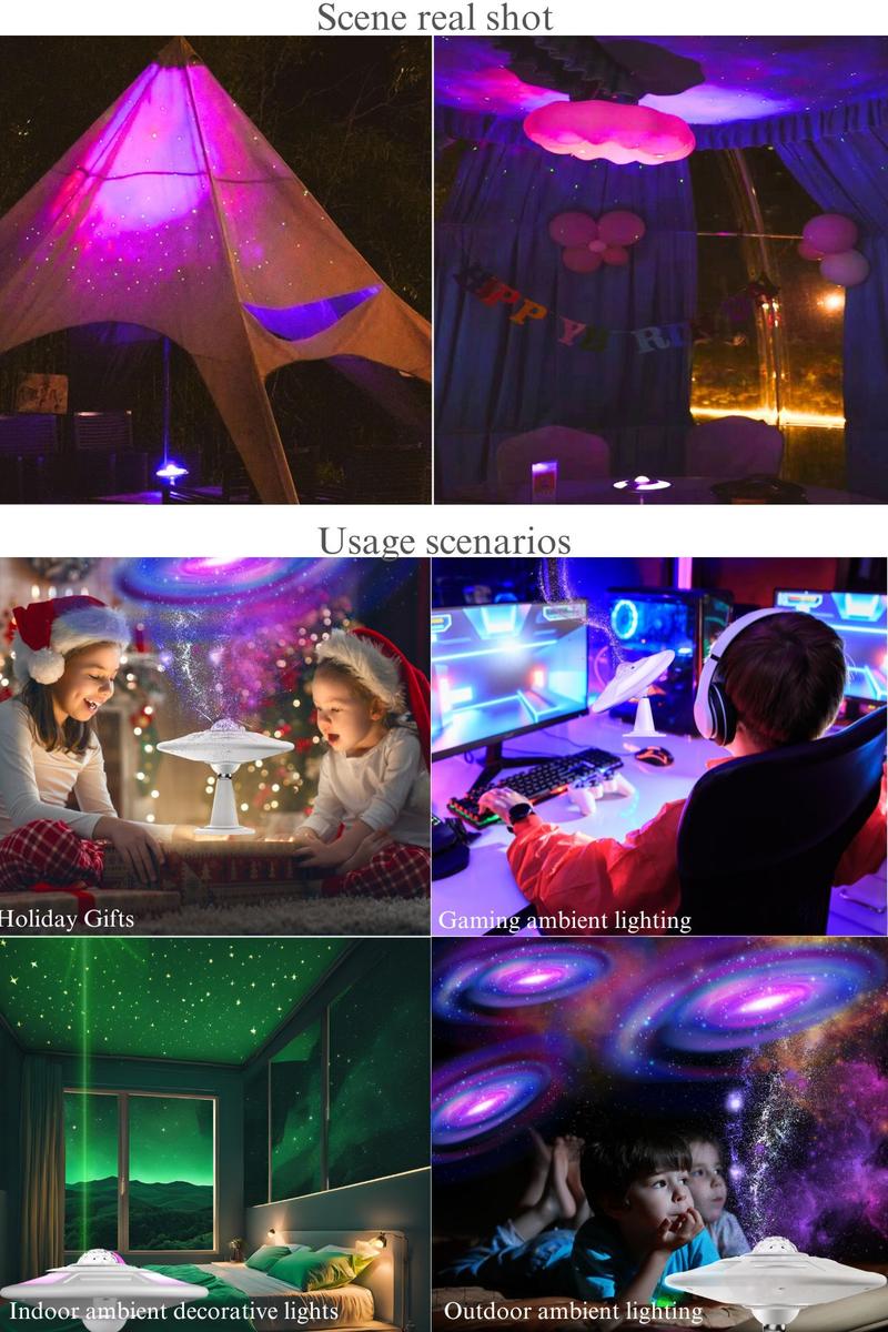 UFO Star Projector Galaxy Projector,With Timer, Remote Control ...