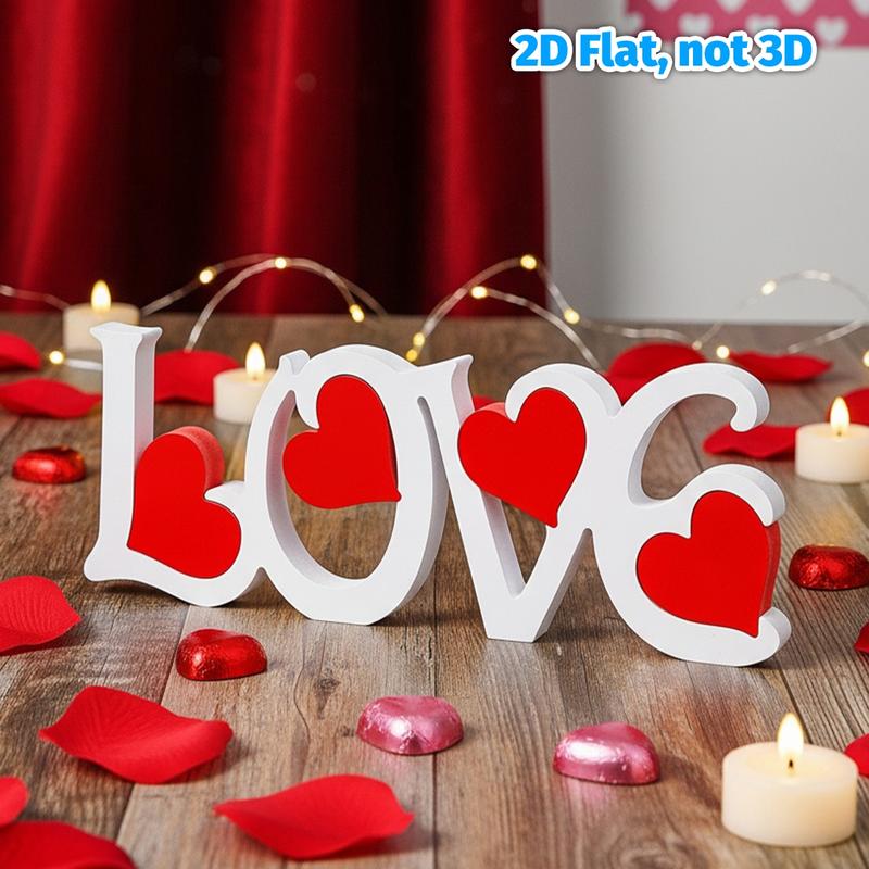 Modern Valentine's Day Decorative Piece, Foam Love Letter Heart Plaque ...